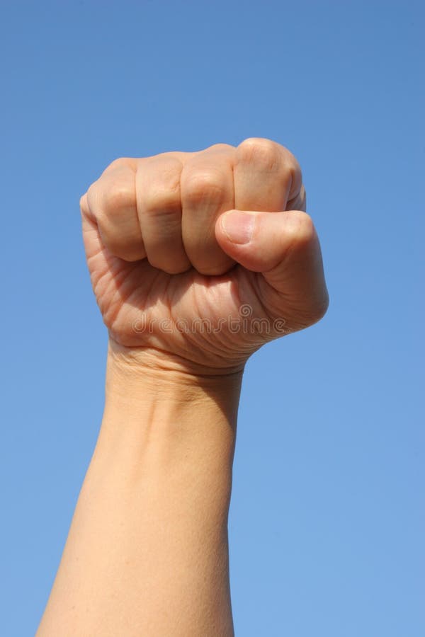 Raised up clenched fist stock image. Image of protest - 20159169