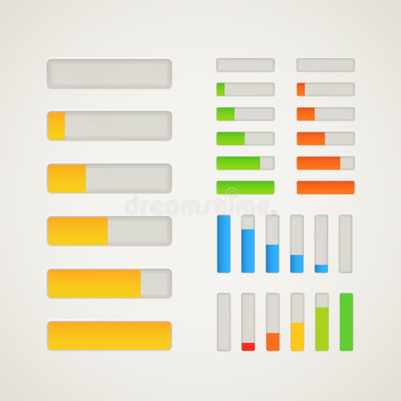 Thin Icon Set. Battery Charge Level Stock Vector - Illustration of ...
