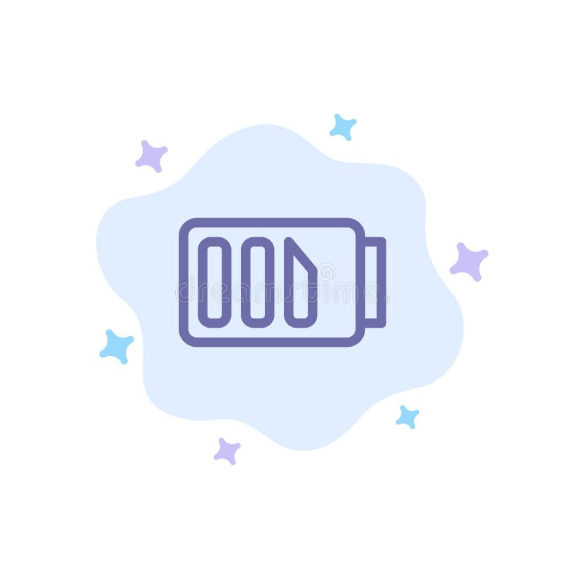 Charge, Battery, Electricity, Simple Blue Icon on Abstract Cloud ...