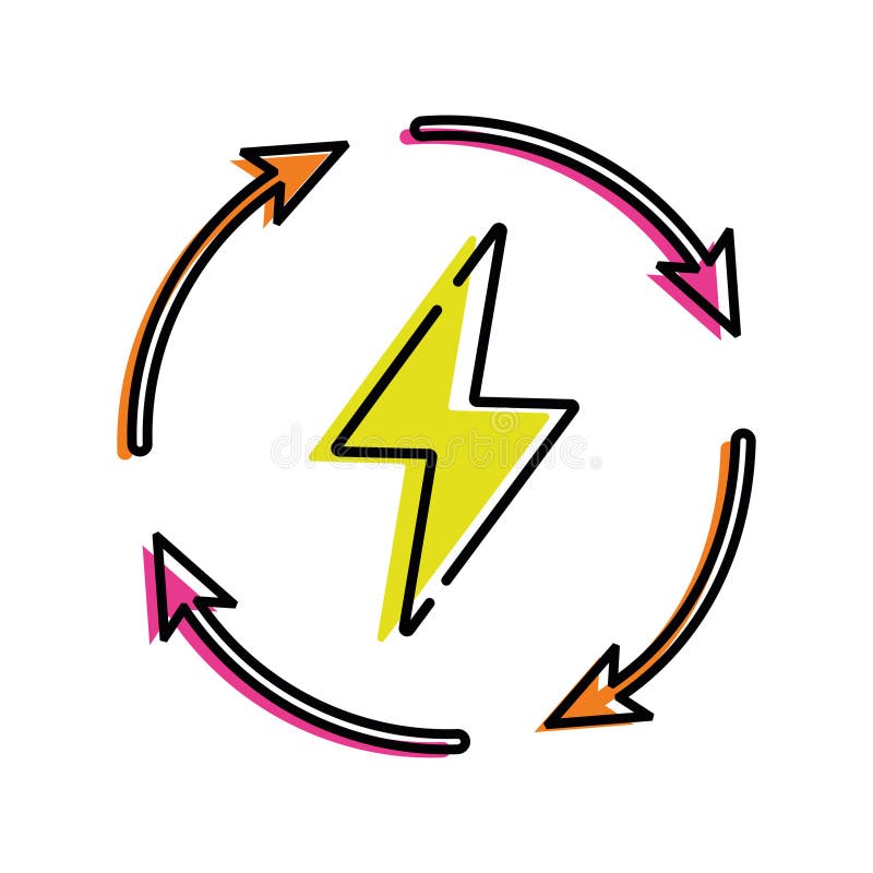 Charge icon sketch Vector stock vector. Illustration of outline - 329963288