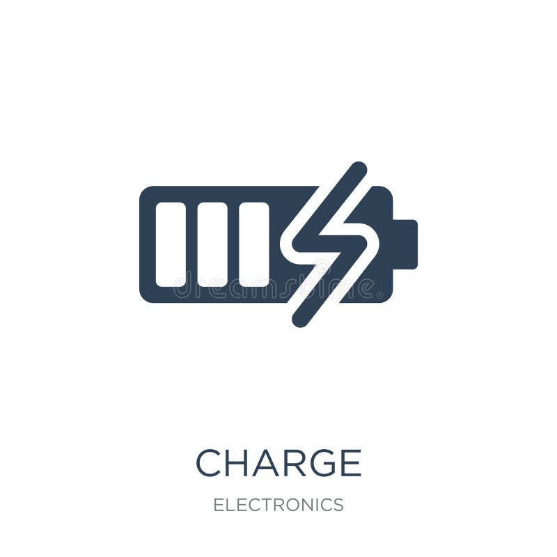 Charge Icon in Trendy Design Style. Charge Icon Isolated on White ...