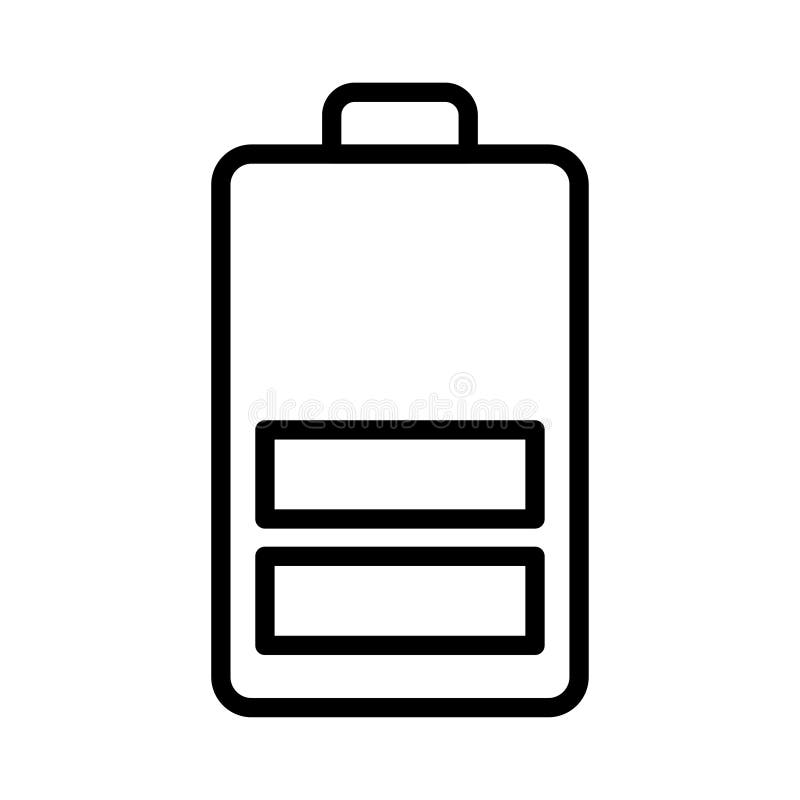 Charge Vector Thin Line Icon Stock Vector - Illustration of pack ...