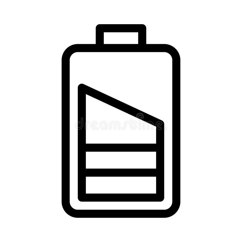 Charge Vector Thin Line Icon Stock Illustration - Illustration of ...