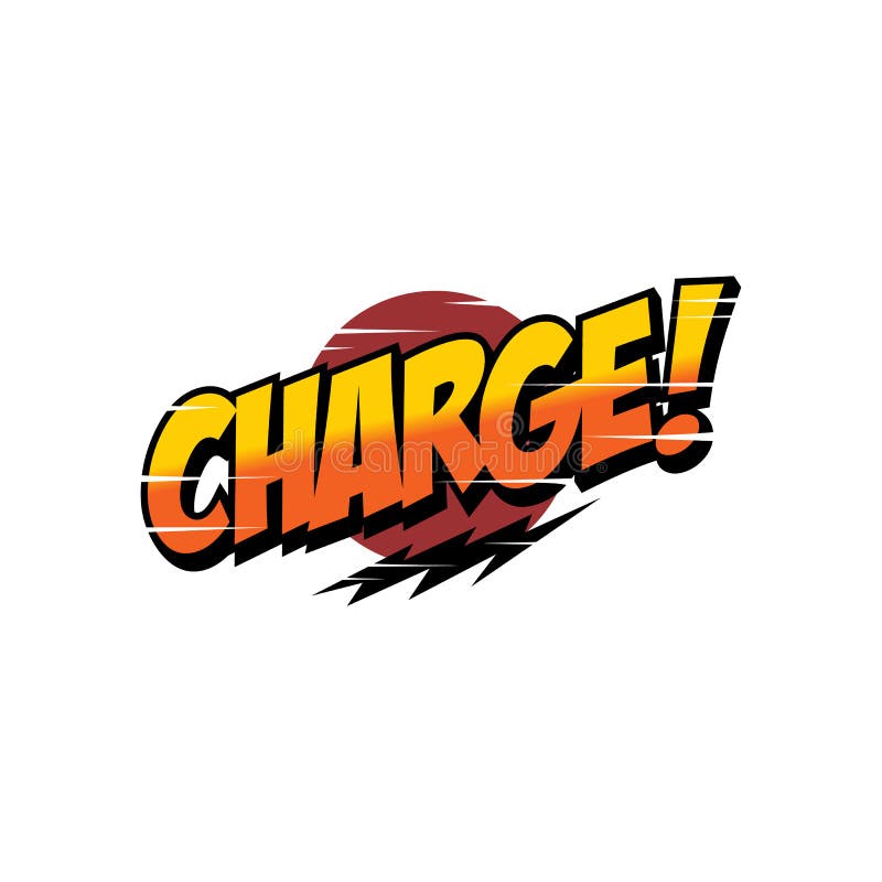Charge Word Text Greeting Sign Label Stock Illustration - Illustration ...