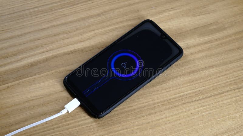Charge Your Mobile Phone. Battery Indicator Stock Image - Image of ...