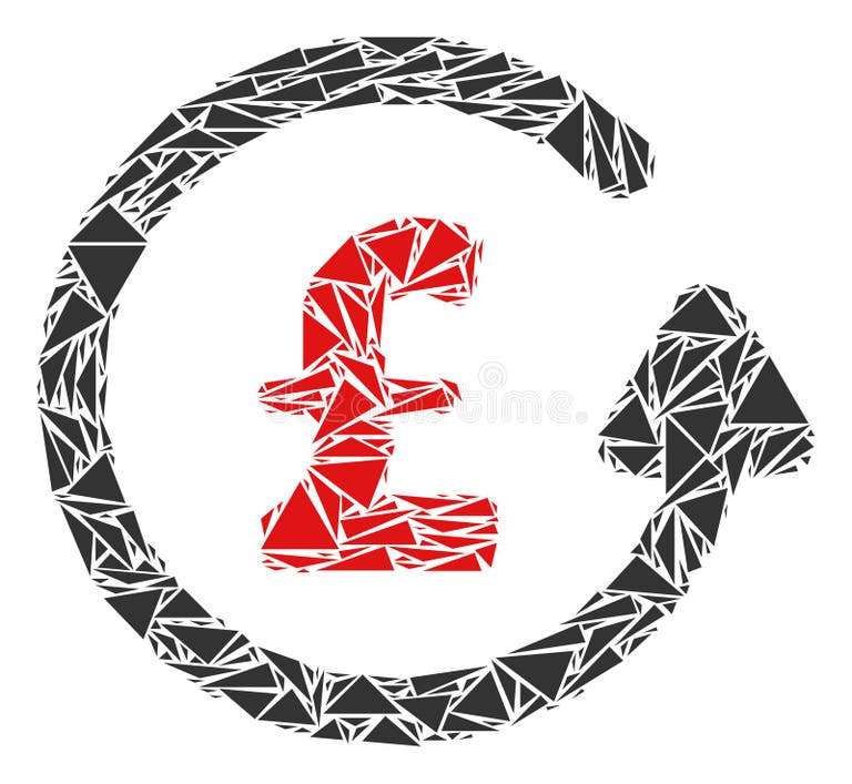Chargeback Pound Collage of Triangles Stock Vector - Illustration of ...