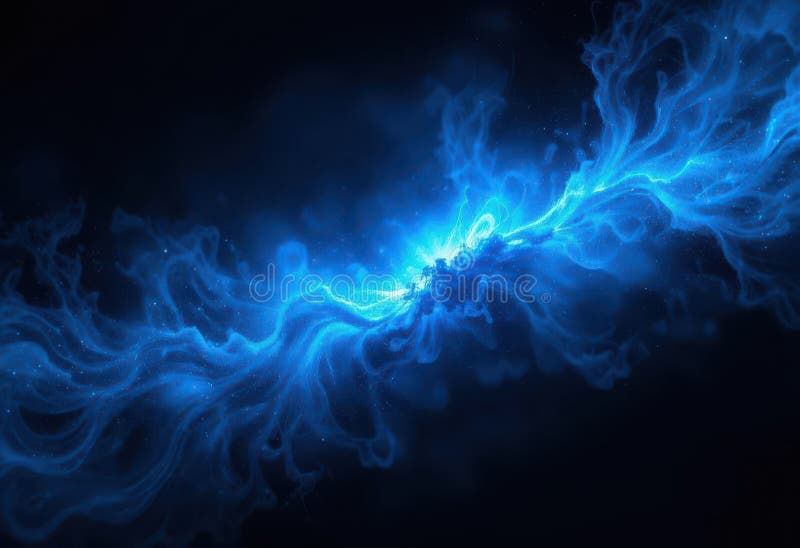Charged Atmosphere a Vibrant Blue Gradient Texture with Dynamic Light ...