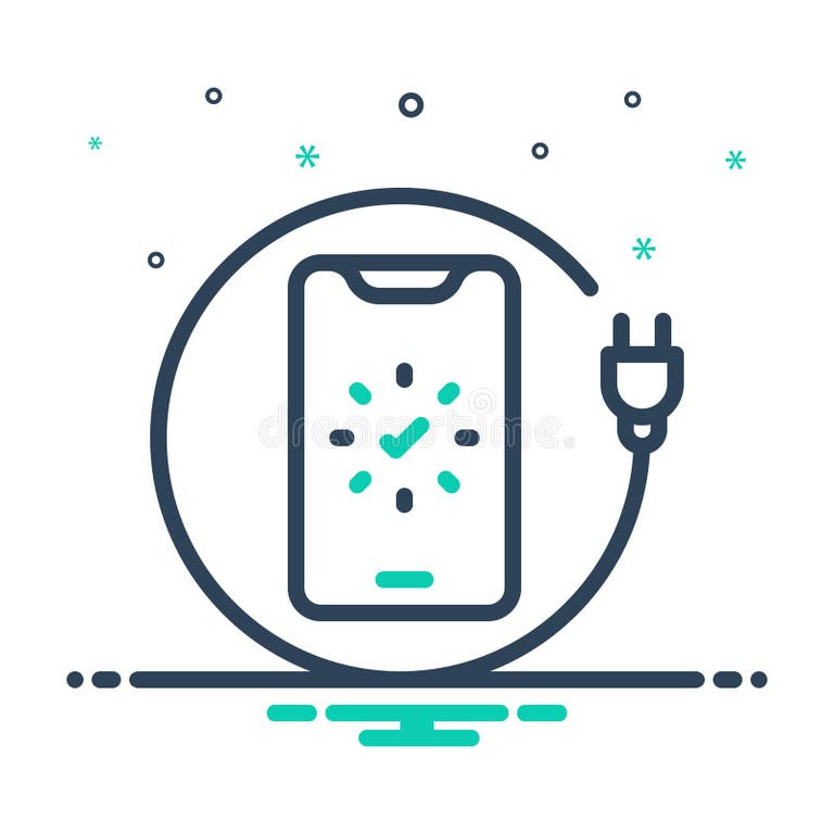 Mix Icon for Charged, Charge and Battery Stock Vector - Illustration of ...