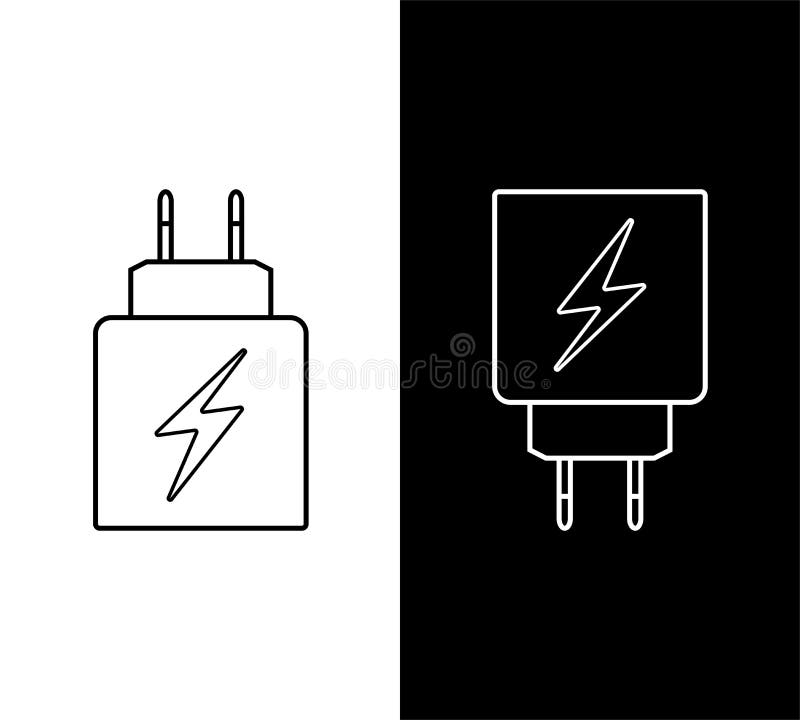 Smartphone Charger Head Adapter Symbol Stock Vector - Illustration of ...