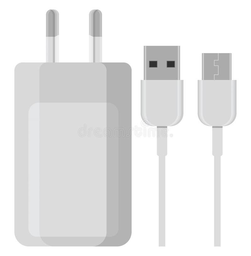 Charger with cable, icon stock vector. Illustration of ecology - 261375011