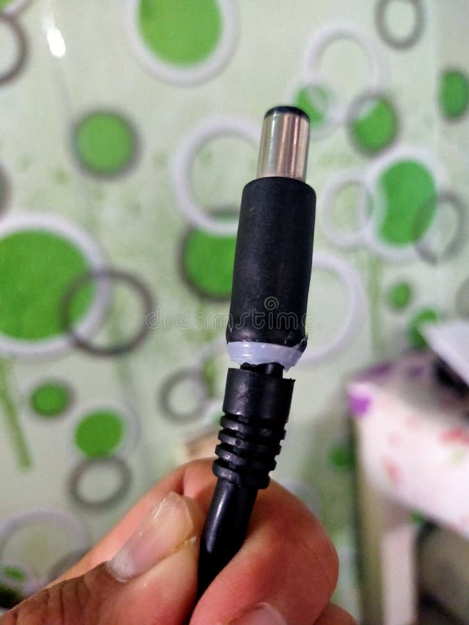 Charger cable broken stock photo. Image of laptop, black - 222664854