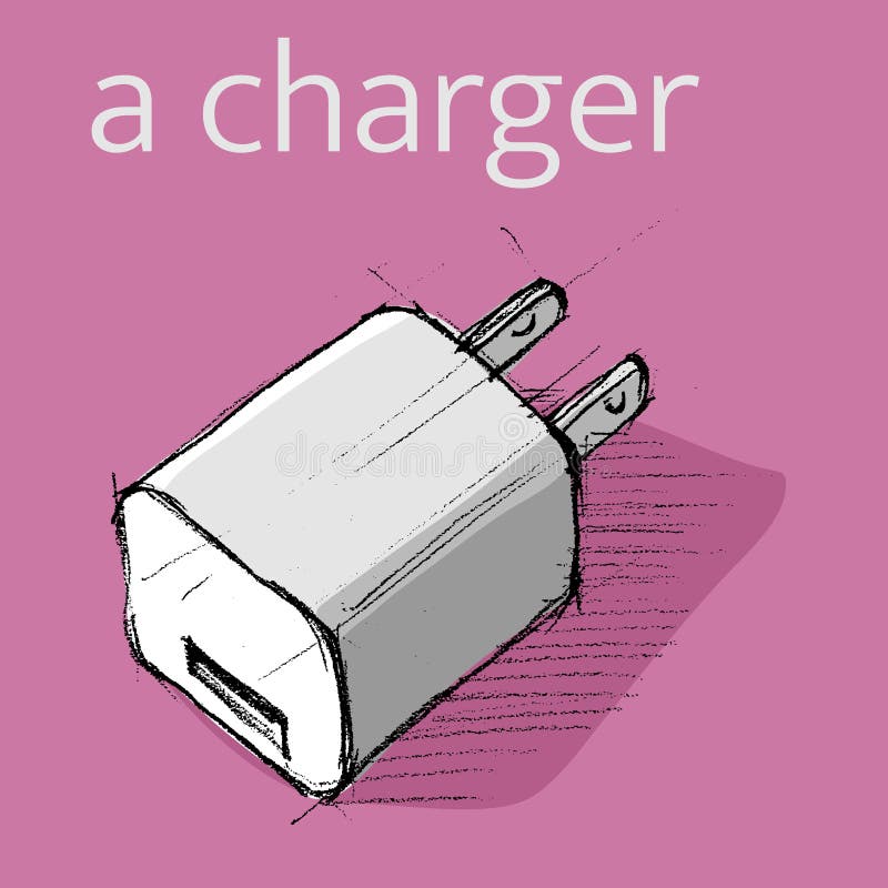 A Charger Drawing Sketch Pencil Style Stock Illustration - Illustration ...