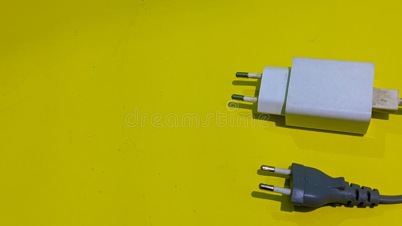 The Charger Head and the Cable Head are Parallel To Each Other Stock ...