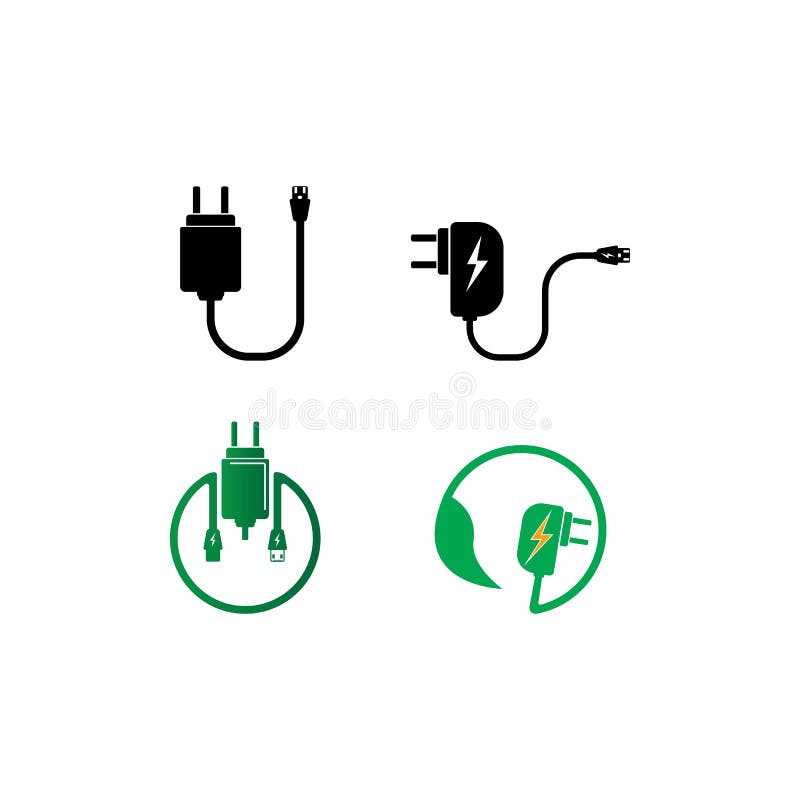 Charger Icon Logo Vector Design Stock Vector - Illustration of ...