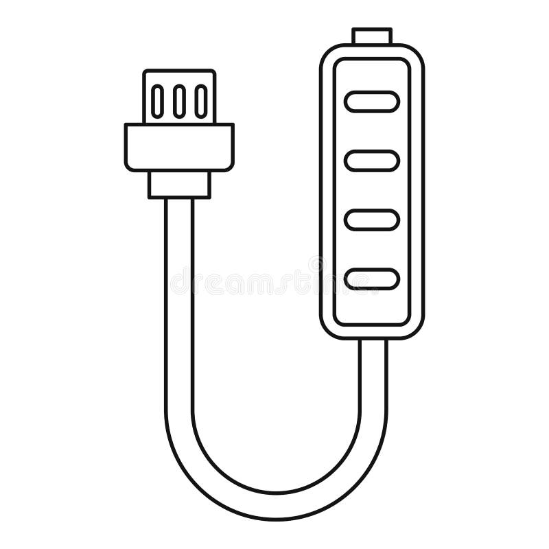 Charger Icon, Outline Style Stock Vector - Illustration of charging ...
