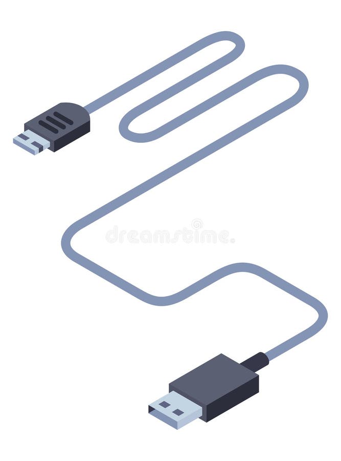 Charger Isometric Icon. USB Socket Plug in. Mobile Phone Charger ...