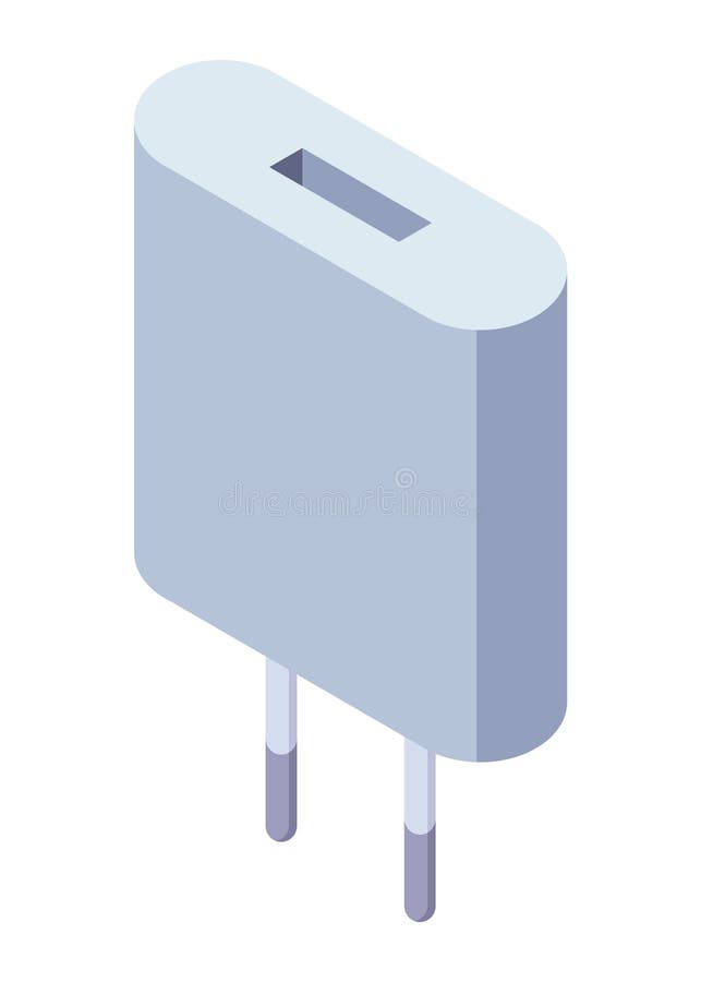 Charger Isometric Icon. USB Socket Plug in. Mobile Phone Charger ...