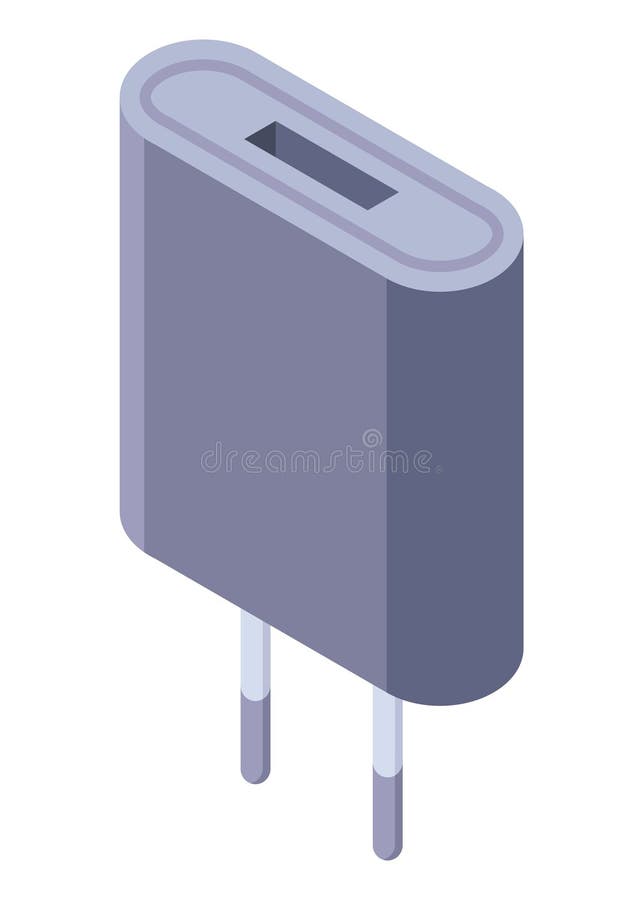 Charger Isometric Icon. USB Socket Plug in. Mobile Phone Charger ...