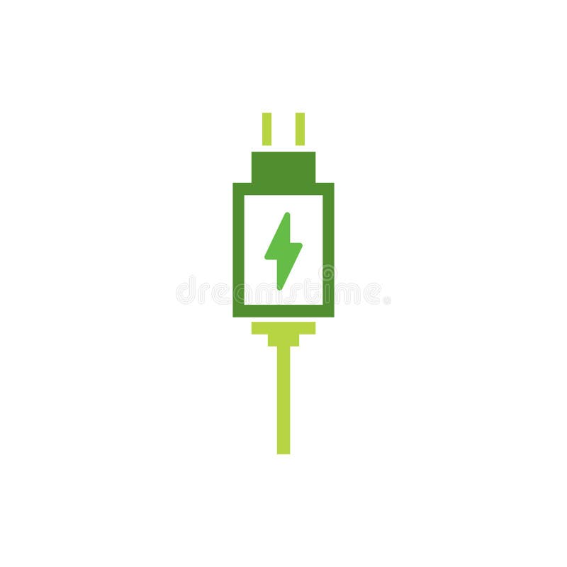 Charger Vector Icon Logo Design Stock Vector - Illustration of ...