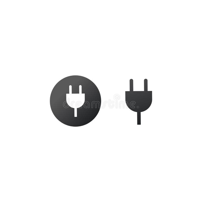 Charger Wall Plug and Lightning Charging Icon in Circle. Charger Sign ...