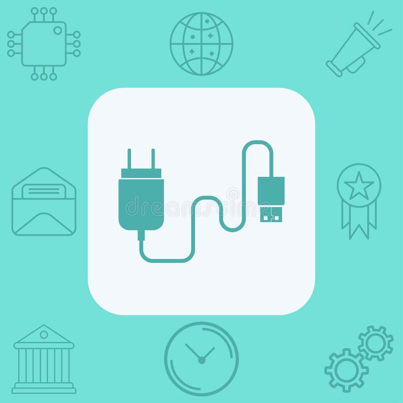 Charging Adapter Vector Icon Sign Symbol Stock Illustration ...