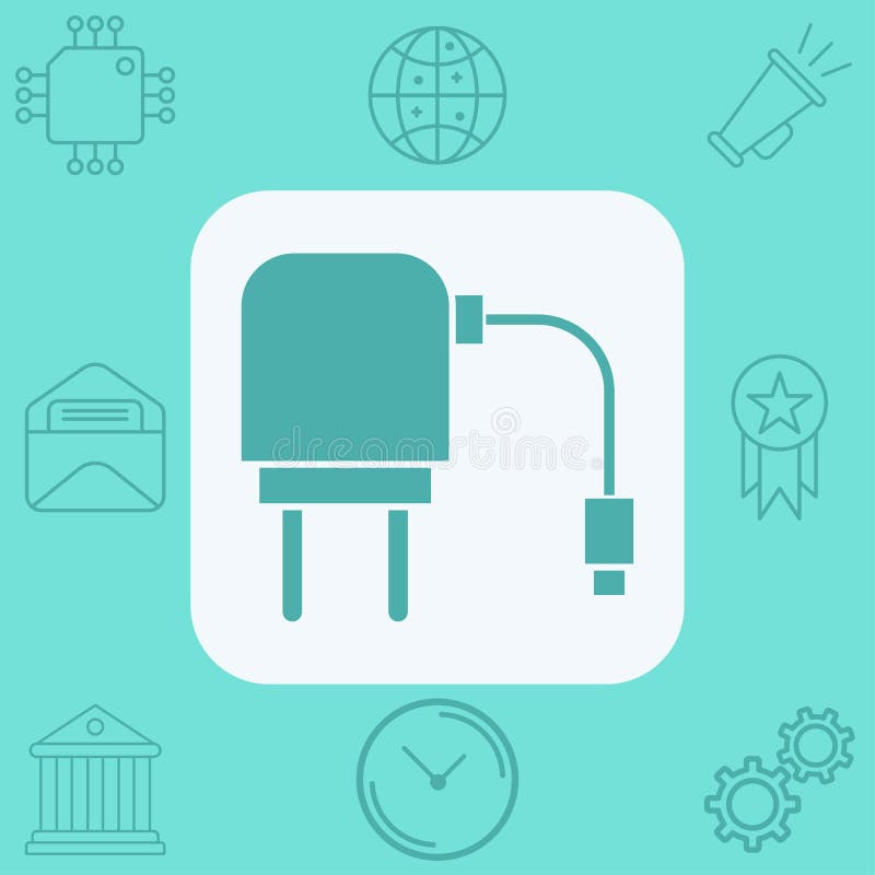 Charging Adapter Icon. Electronic Device Power Adapter Symbol Stock ...