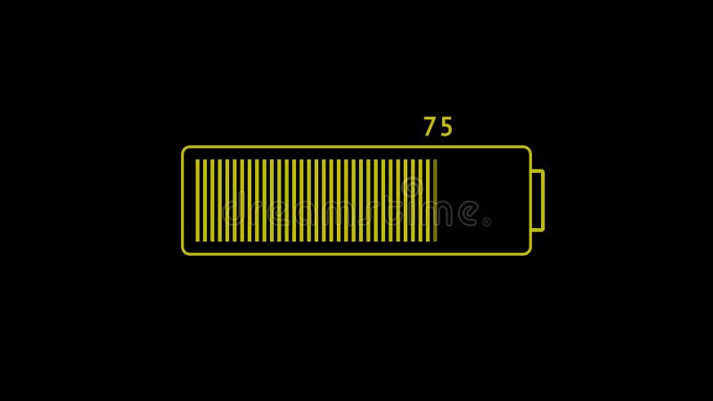 Charging Battery Animation from 0 To 100 Percent Stock Footage - Video ...