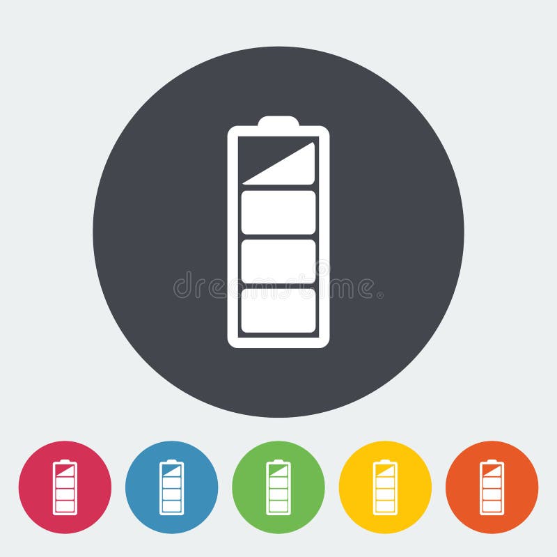 Charging the Battery, Flat Single Icon. Stock Vector - Illustration of ...