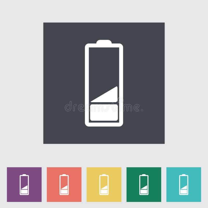 Charging the Battery, Flat Single Icon. Stock Vector - Illustration of ...
