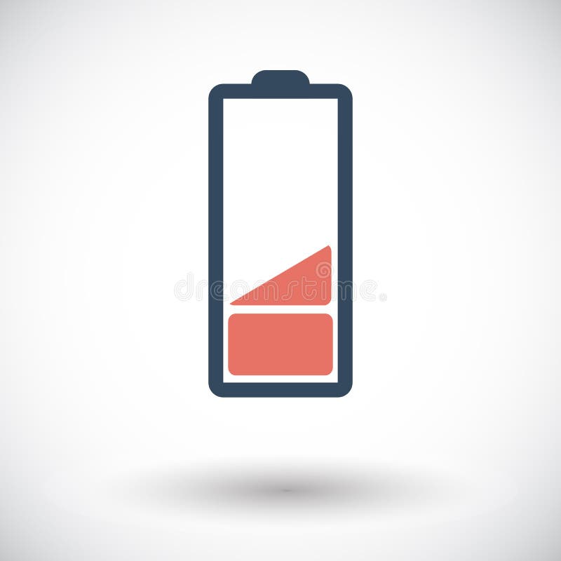 Charging the Battery, Flat Single Icon. Stock Vector - Illustration of ...