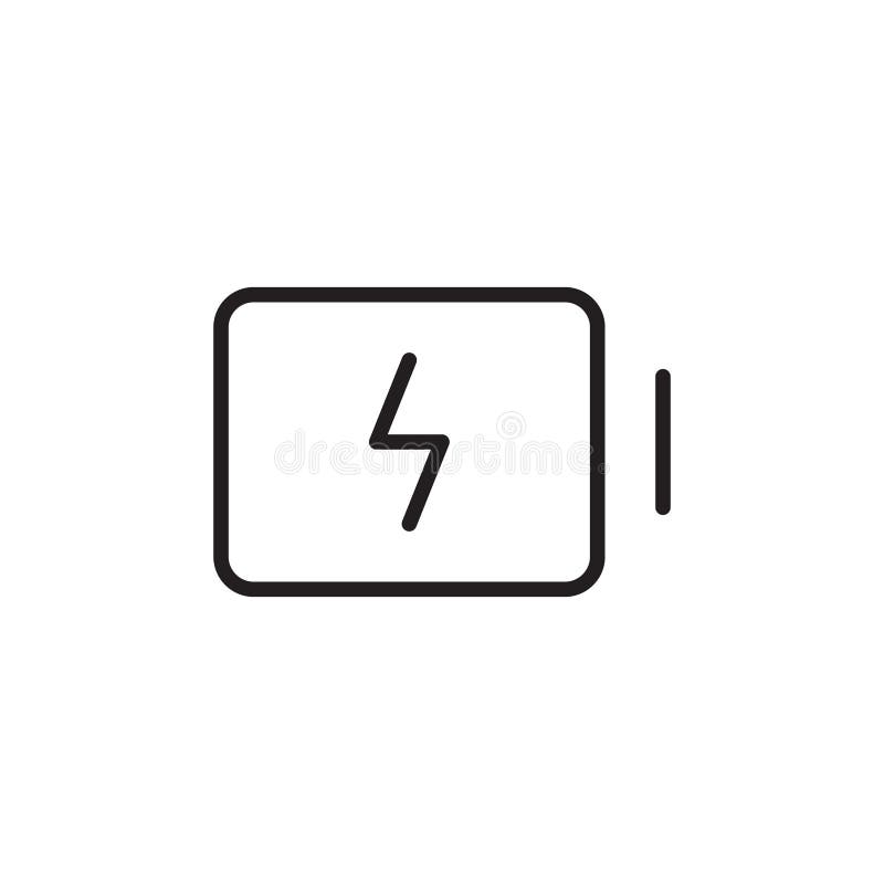Charging Battery Icon Outline Vector for Web Ui Stock Vector ...