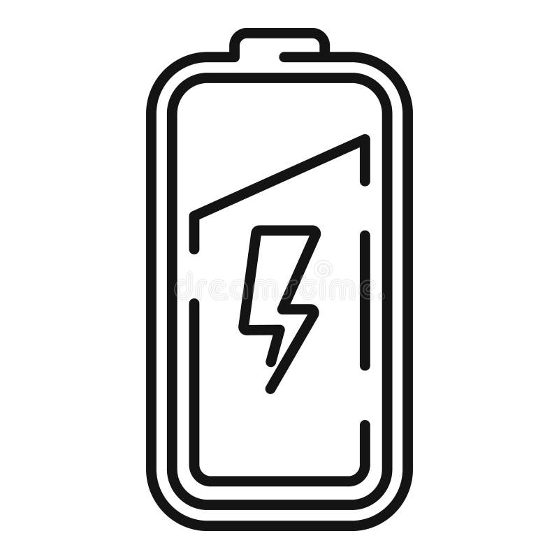Charging Battery Level Up Icon Outline Vector. Power Electric Stock ...