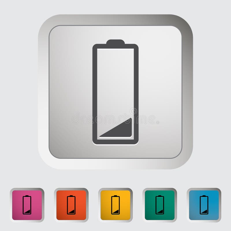 Charging the Battery, Single Icon. Stock Vector - Illustration of ...