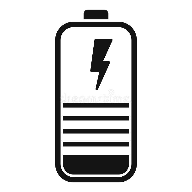 Charging Battery Status Icon Simple Vector. Electrical Cell Stock ...