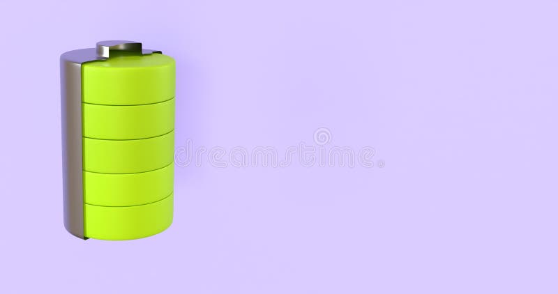 Charging Battery, View from Inside, Space for Text Stock Illustration ...
