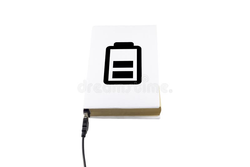 Charging a Book Connected To USB Stock Image - Image of icon, learning ...