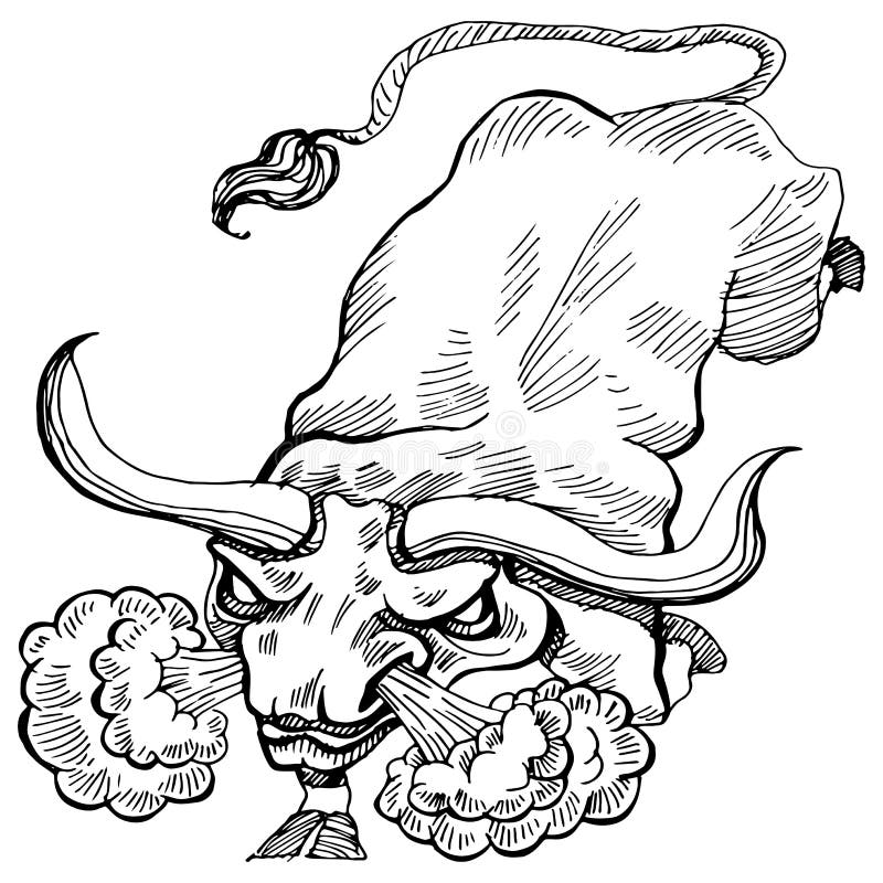 Charging Bull stock vector. Illustration of design, graphic - 35156316