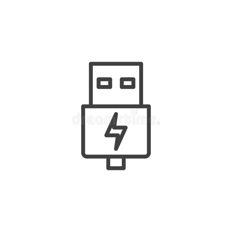 Usb Outline Stock Illustrations – 12,036 Usb Outline Stock ...