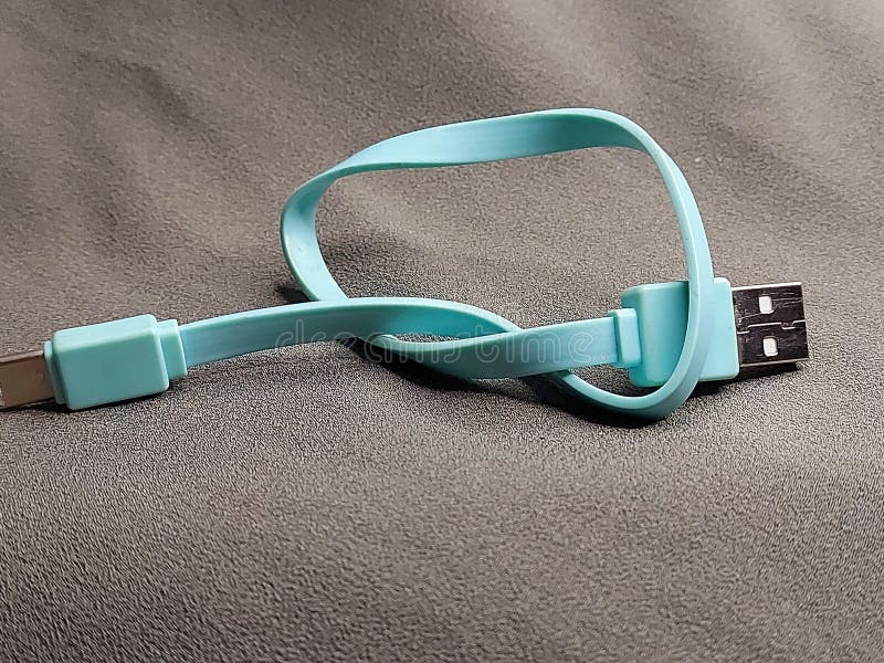 Charging Cable Which is Also a Data Cable As a Simple Object on a Gray ...