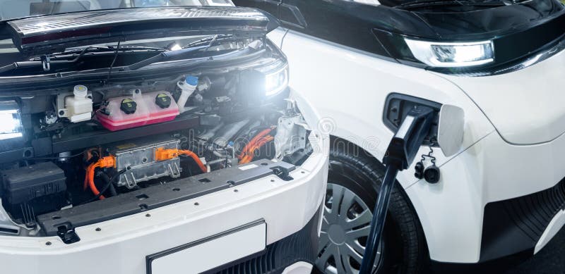 Charging Electric Van Open Hood Stock Photos - Free & Royalty-Free ...