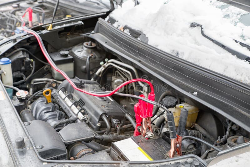 Charging empty car battery stock image. Image of vehicle - 84554215