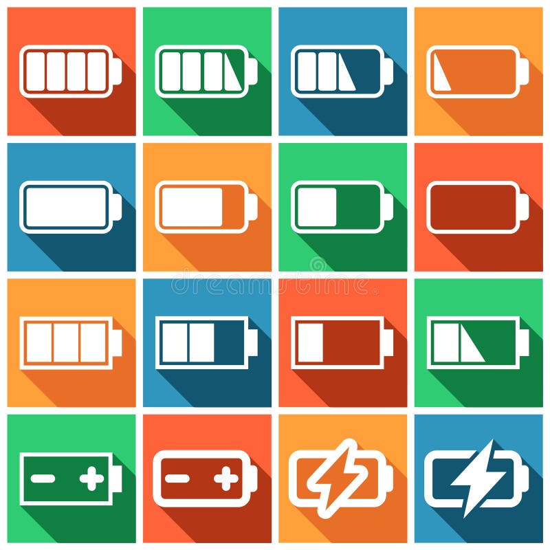 Charging icons stock illustration. Illustration of energy - 61554755