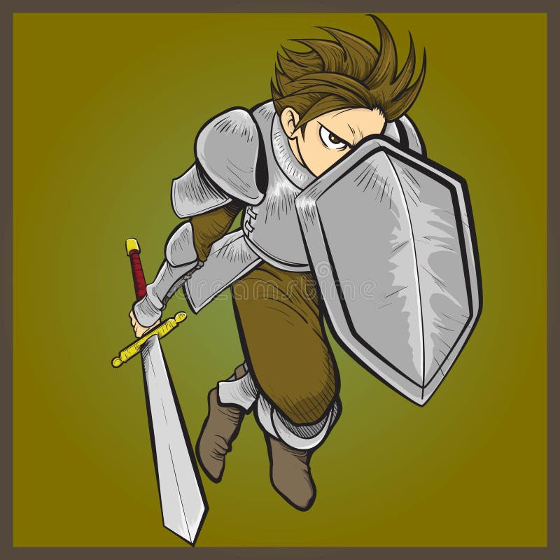 Knight Charging stock illustration. Illustration of determined - 43274682