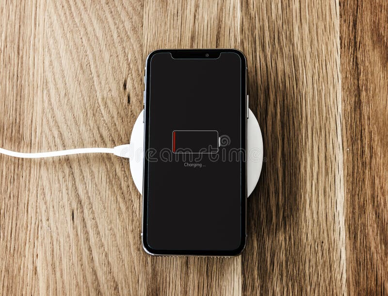 Charging a Low Battery Smartphone Stock Photo - Image of indoor ...