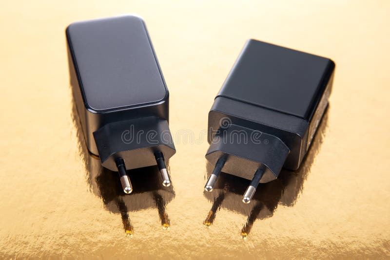 Charging Plug with Plug Connector for Modern Gadgets Stock Image ...