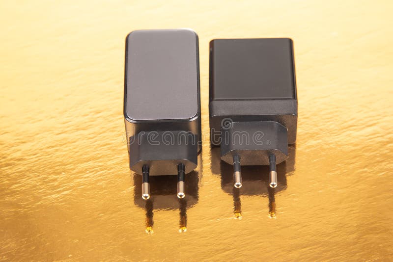 Charging Plug with Plug Connector for Modern Gadgets Stock Photo ...