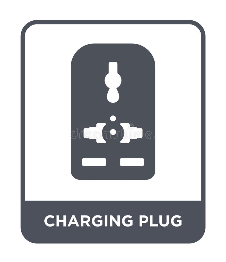 Charging Plug Icon in Trendy Design Style. Charging Plug Icon Isolated ...