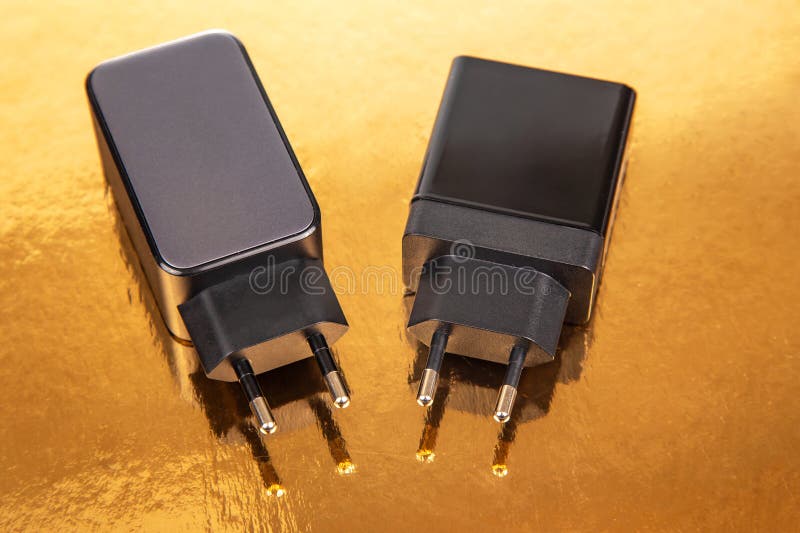 Charging Plug with Plug Connector for Modern Gadgets Stock Photo ...