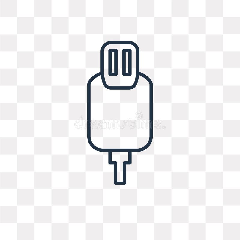 No Plug Vector Icon Isolated on Transparent Background, Linear N Stock ...