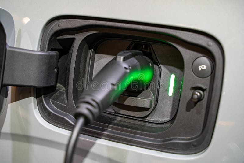 Charging Port View of an Electric Car Stock Image - Image of input ...
